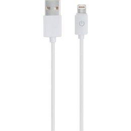 USB-Kabel usb 2.0 usb-a Stecker, Apple Lightning Stecker 1.00 m Weiß 255649 - RealPower