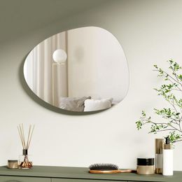 Wandspiegel asymmetrisch 45×60cm ohne Rahmen Deckospiegel Badspiegel für Wohnzimmer, Badezimmer und Schlafzimmer - S'afielina