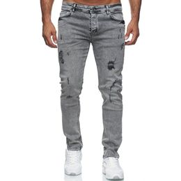 Reslad Destroyed-Jeans Reslad Jeans Herren Destroyed Slim Fit Herren-Hose Jeanshose Männer Destroyed Look Stretch Slim Fit Jeans