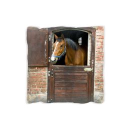 Wallario Dekokissen Pferd im Stall