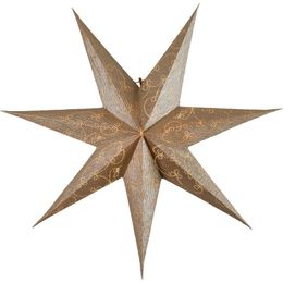 STAR TRADING - Weihnachtsstern Decorus von 3D Papierstern Weihnachten in Gold mit Ornamenten, Dekostern zum Aufhängen, ø: 63 cm