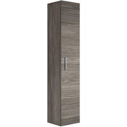 Badplaats - Badezimmer Badschrank Pluto 150cm Grau Eiche - Regal Schrank Hochschrank Schrank Möbel - Grau eiche