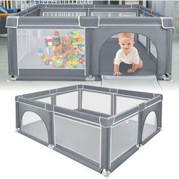 Yardin - Laufstall Baby Laufgitter Absperrgitter mit atmungsaktivem Netz und Reißverschluss Schutzgitter Krabbelgitter Sicherheitsspielplatz für