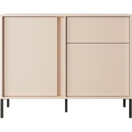 Furnix - Kommode dasti 103 2d1s Sideboard mit zwei Türen und Schublade Beige