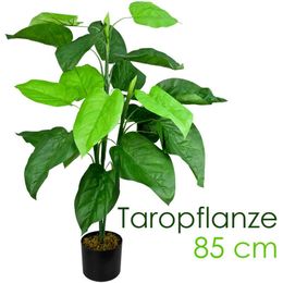 Decovego - Kunstpflanze Künstliche Pflanze Aronstab Araceae Arum Taro künstlicher Baum Künstlich im Topf Plastik Pflanzen Zimmerpflanze wie Echt Deko