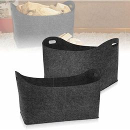 Holzkorb für Kaminholz Faltbar Groß Kaminholztasche Kaminholzkorb Filzkorb Kaminholz mit Verstärkten Filztasche Einkaufstaschen Zeitungskorb Shopper