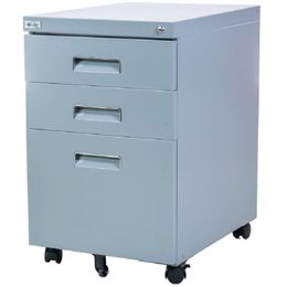 Jet-Line - Büro Rollcontainer 3 Schubladen Hängeregistratur abschliessbar paul grau Bürocontainer