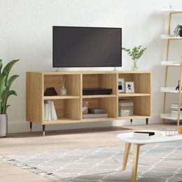 Moderne TV-Möbel, TV-Lowboard TV-Schrank für das Wohnzimmer Sonoma-Eiche 103,5x30x50 cm Holzwerkstoff -FV16430 - Braun