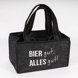 INDA-EXCLUSIV 6er Filz Männerhandtasche Flaschenhalter -M290946-Biergutallesgut