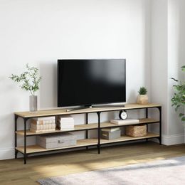 TV-Schrank, TV-Lowboard, tv Möbel, Fernsehschrank Moderner Stil Sonoma-Eiche 180x30x50 cm Holzwerkstoff und Metall NMKS94471 MAISONCHIC