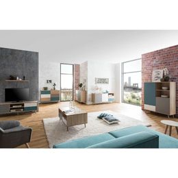 Couchtisch Sonoma Eiche Wohnzimmertisch Modern - 100x46x60 cm (BxHxT) - Beistelltisch Sofatisch Skandinavisches Design - [Jona.six] Wohnzimmer