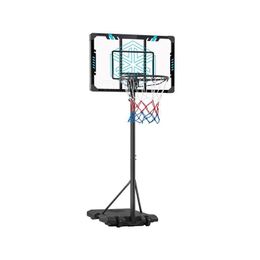 Basketballkorb, Höhenverstellbarer Basketballständer für Indoor & Outdoor, Tragbare Basketballanlage mit Rollen - Yaheetech