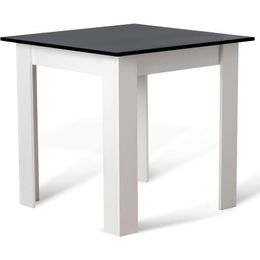 Miadomodo Esstisch - Quadratisch, 80x80x76,5 cm, für 4 Personen, aus mdf, Platte in Schwarz, Klein - Küchentisch, Esszimmertisch, Speisetisch, Tisch für