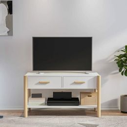 MAISONCHIC - TV-Schrank, TV-Lowboard, tv Möbel, Fernsehschrank Moderner Stil Weiß 82x38x45 cm Holzwerkstoff NMKS93449