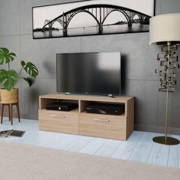 TV-Schrank, TV-Lowboard, tv Möbel, Fernsehschrank Moderner Stil Holzwerkstoff 95x35x36 cm Eiche NMKS62538 MAISONCHIC
