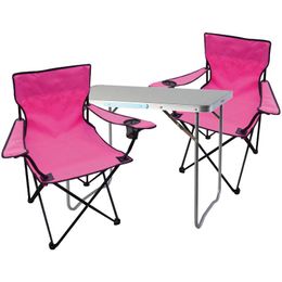 Mojawo 3-teiliges xl Campingmöbel Set pink-MMC330871+2xMPO2471