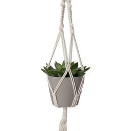 Artevasi - makramee Blumenampel 2-fach Halter Double Weiß 120 cm