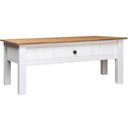 MAISONCHIC Couchtisch,Beistelltisch,Sofatisch,Kaffeetisch Weiß 100x60x45 cm Massivholz Panama-Kiefer -46178