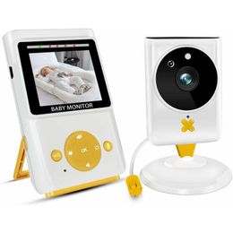 Babyphone-Kamera, Babyphone-Video mit Zwei-Wege-Audio, kabellose tragbare Babykamera mit 24 Monitoren, Nachtsicht, Nachtlicht mit Fernbedienung