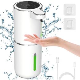 Automatischer Seifenspender, mit Sensor, IPX5 Wasserdicht, 4-stufig regulierbare Flüssigkeitsmenge, 380ml