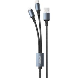 2in1 USB-Kabel zum Laden von usb-a - usb-c / iPhone 6A 1,2 m schwarz (TGL2) - Dudao