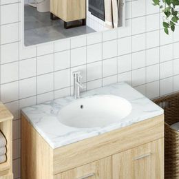 Waschbecken,Handwaschbecken,Waschtisch Weiß 56x41x20 cm Oval Keramik NCEBE604346 MAISONCHIC