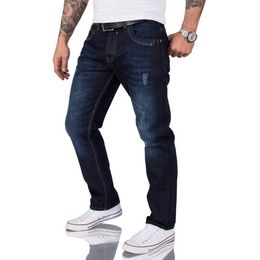 Rock Creek Regular-fit-Jeans Herren Jeans Regular Fit Dunkelblau RC-2066