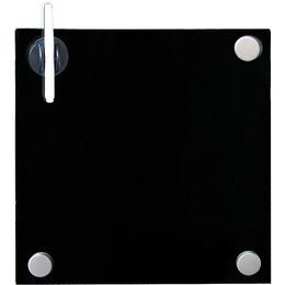 Melko - Glasmagnettafel, Whiteboard, Glasboard, Magnetwand, Pinnwand, 45 x 45 x 0,4 cm, Schwarz