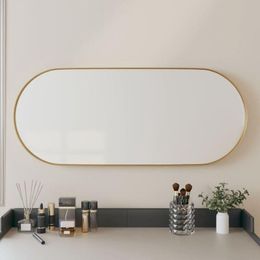 Bonnevie - Wandspiegel Golden 25x60 cm Oval vidaXL89251