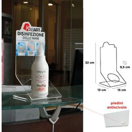 Iperbriko - Theken-Desinfektionsflaschenhalter mit Desinfektionsmittel ml 500 gratis