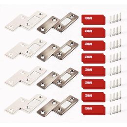 Starke Magnete, magnetischer Türschließer, 8 Sets (Silber und Bronze), geeignet für Türen, Fenster, Schränke, Schubladen usw., Möbelmagnet