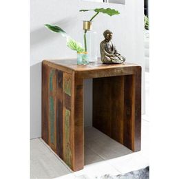 Beistelltisch Nachttisch surat 45x40cm Holz Mango Shabby-Chic