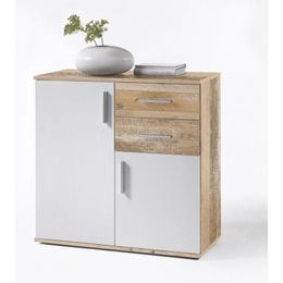 Bega Consult - Kommode Schuhkommode Stauraum Sideboard charly-bobby 4 Old Style Eiche hell Nb...