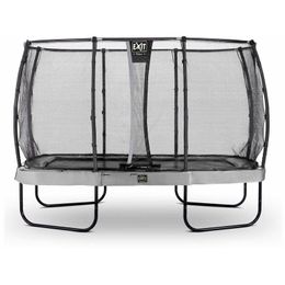 EXIT Elegant Premium Trampolin 244x427cm mit Deluxe Sicherheitsnetz - grau