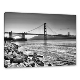 Pixxprint Leinwandbild Imposante Golden Gate Bridge