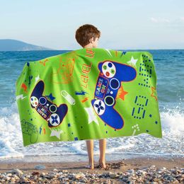 Rhafayre - Kinder-Strandtuch – 75 x 150 cm, sanddichte Mikrofaser für Jungen, Badetuch, Pool, Camping, Reisen, extrem saugfähiges Strandtuch