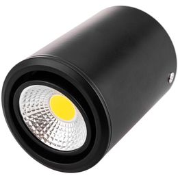 Cablemarkt - COB-LED-Strahler verstellbaren 5 w 220 vac 3000 k 75 mm in schwarzer Farbe