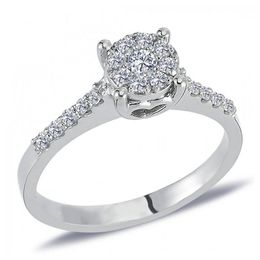 EinStein Diamant Verlobungsring Diamant Solitär Ring mit 1 Carat Effekt
