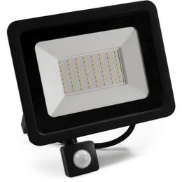 McShine - LED-Außenstrahler Slim 50W, 4250lm, IP66, 4000K, Bewegungsmelder