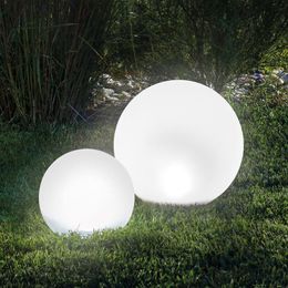 Solar multicolor Leuchtkugel 2er Set 20 und 30 cm - 7 Lichtfarben Dauerlicht oder Wechsellicht - 8 Std. - Solarmodul 0,5 Wp - Solarleuchte Esotec