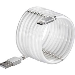 Renkforce - USB-Kabel usb 2.0 usb-a Stecker, usb-c® Stecker 1.00 m Weiß vergoldete Steckkontakte TO-68