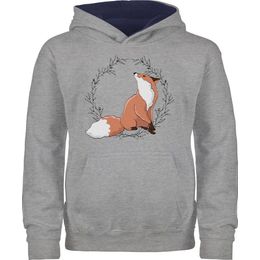 Shirtracer Hoodie Fuchs Fox Gechenk Tiermotiv Animal Print