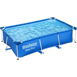 Bestway - 56403 Steel Pro Frame Pool rechteckig 259x170x61cm Swimmingpool Family