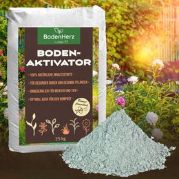 BodenHerz Bodenaktivator, mit Mineralien 100% Natürlich mit Langzeitwirkung zur Bodenverbesserung Bodengesundheit für Beet und Rasen 25 kg Petigi