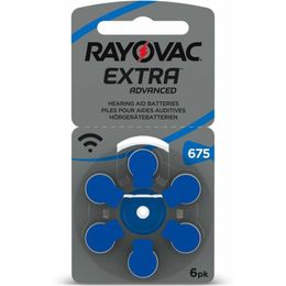 Hörgeräte-Batterie, extra advanced, Größe 675, 6 Stück - Rayovac