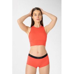 super.natural Sporttop für Damen aus Merino W LIQUID FLOW TOP mit hoch geschnittenem Ausschnitt