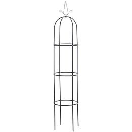 CLP Rosensäule Romantika, Obelisk, Höhe 190 cm, ø 38cm schwarz 1 Stück