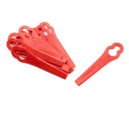 10x Ersatz-Messer kompatibel mit Einhell gc-bg-ct 18/1 Li, gc-ct 18/24 Li p Rasentrimmer - Ersatzklinge, Rot, Kunststoff - vhbw