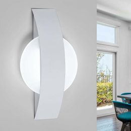 Moderne LED-Wandleuchte, runde Wandlampe, Kaltweiß 6000 k, für Schlafzimmer, Wohnzimmer, Flur, Eingangsbereich, weiß