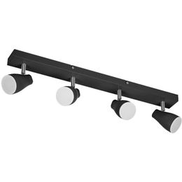 LEDVANCE Led spot pear Deckenanbau-Spot 600mm, schwarz, 17,2W, 840lm, bietet gerichtetes Licht mit warmweißer Lichtfarbe, mit flexiblem GU10-Strahler,